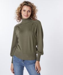 EsQualo Sweater basic pleats col