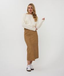 EsQualo Skirt maxi split PU