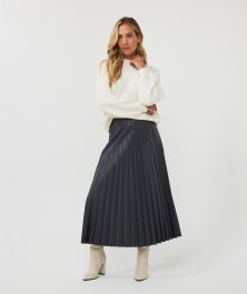 EsQualo Skirt plisse vegan leather